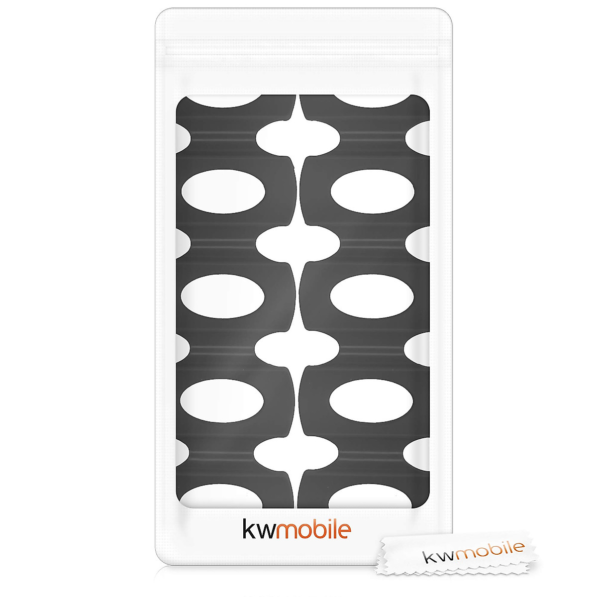 kwmobile Silicone Bottle Stacking Mat (Set of 2) - Refrigerator Organizer Holder Rack to Stack Bottles, Cans, Beer, Soda - Black
