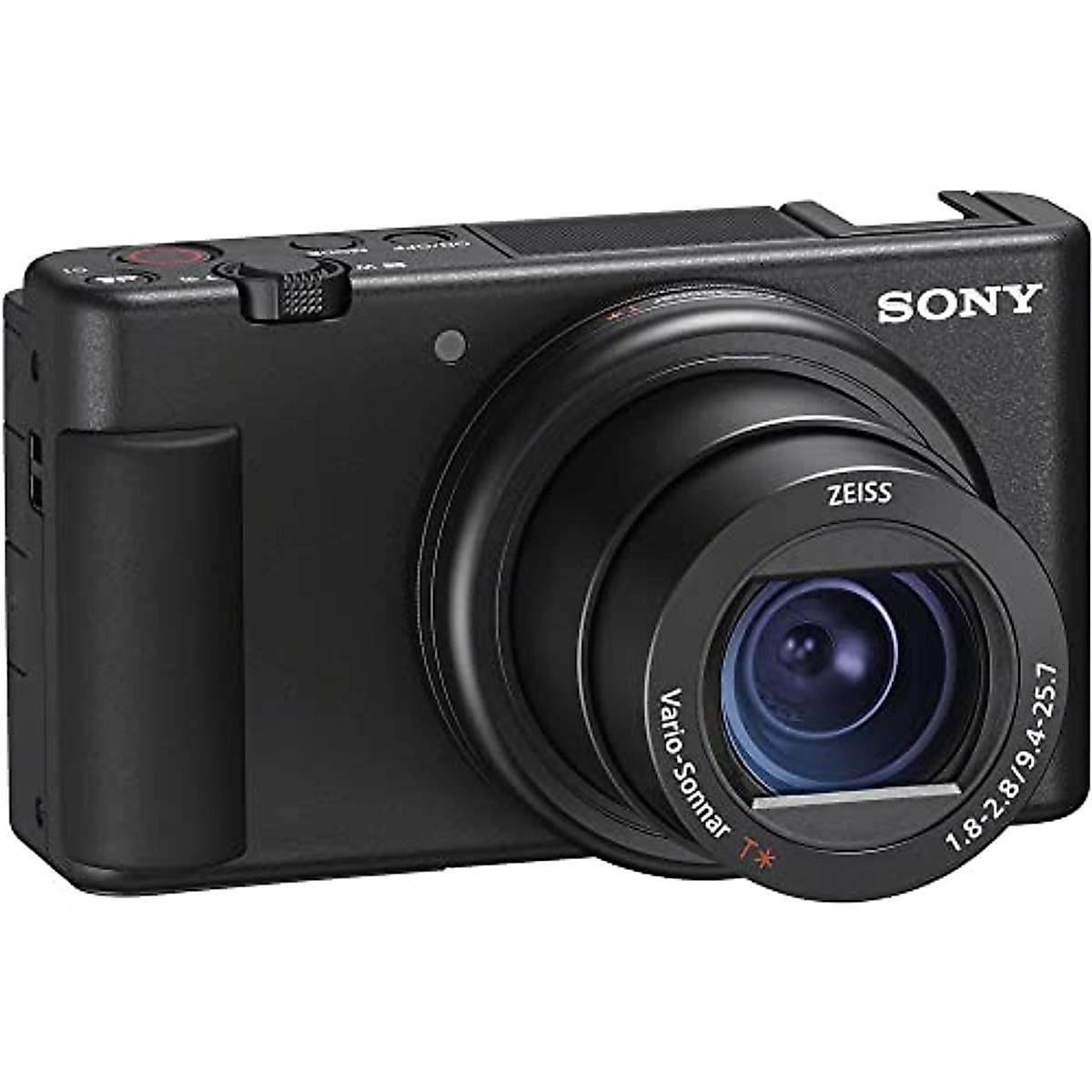 Sony ZV-1 Digital Camera (Black) (DCZV1/B) + 64GB Memory Card + Corel Photo Software + NP-BX1 Battery + Card Reader + LED Light + HDMI Cable + Deluxe Soft Bag + Charger + Flex Tripod + More (Renewed)