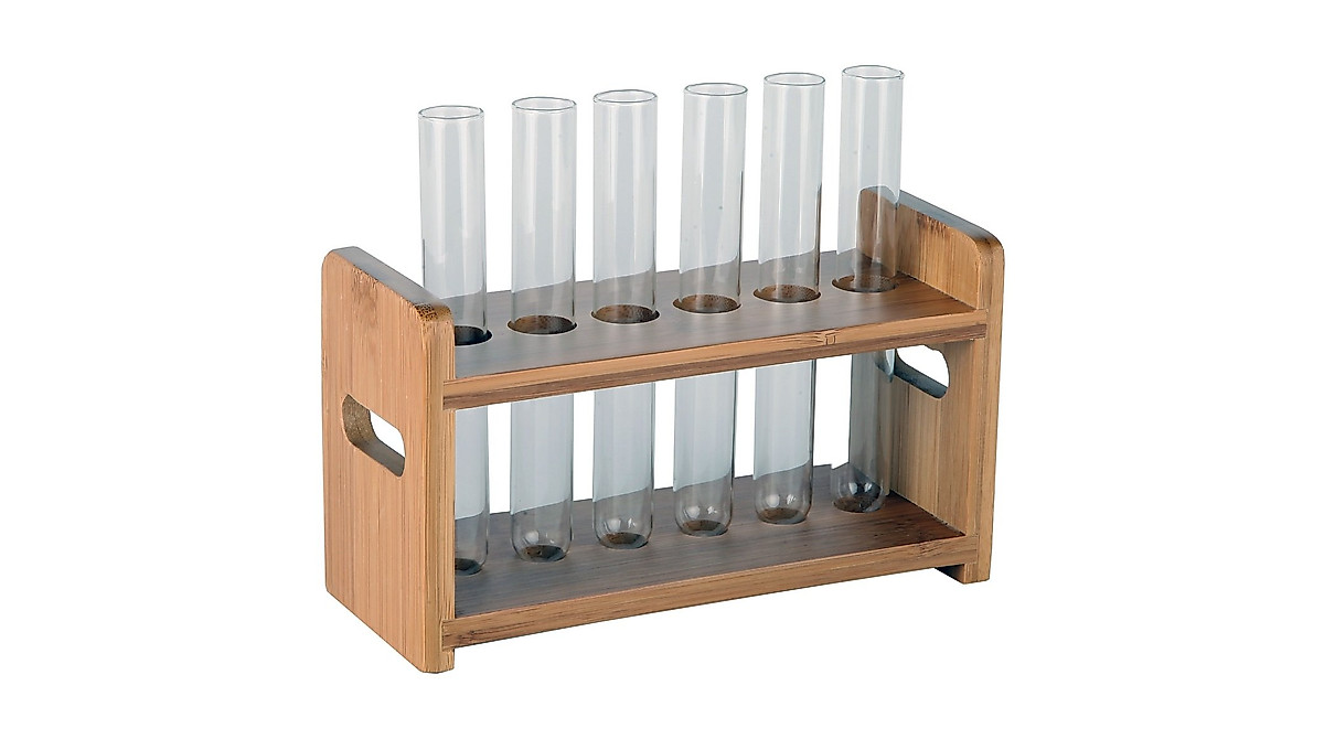Lily's Home Bamboo Test Tube Holder for Shots & Spices