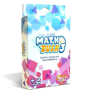 Math Rush 3: Fractions, Decimals & Percentages - A Cooperative Time-Based Math Flash Card Game for Kids, Students, and Families | Fun & Engaging STEM Game for Math Class or Family Game Night