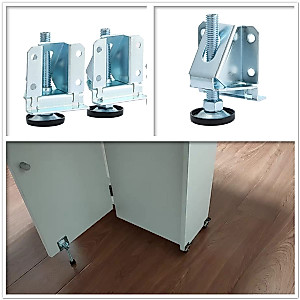 MAOPINER 4 Pack Heavy Duty Leveler Legs with Lock Nuts,Adjustable Furniture Levelers, Furniture Leg Leveler,Leveling Feet for Furniture,Cabinets,Workbench,Table,Shelving Units