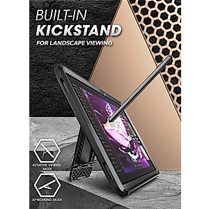SUPCASE for Galaxy Tab A7 Case with Stand (Unicorn Beetle Pro), [Built-in Screen Protector] Full-Body Shockproof Anti-Scratch Heavy Duty Protective Tablet Case for Samsung Tab A7 10.4 Inch, Black