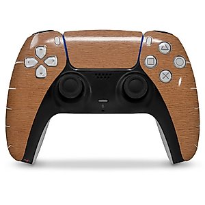 WraptorSkinz Skin Wrap compatible with Sony PS5 DualSense Controller Wood Grain - Oak 02 (CONTROLLER NOT INCLUDED)