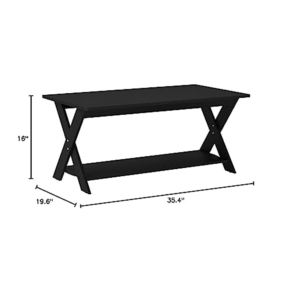 FURINNO Modern Simplistic Coffee Table, Espresso