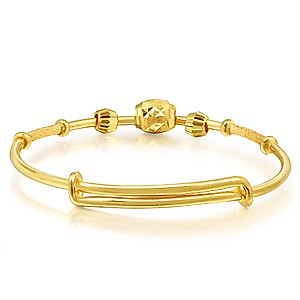 CHOW SANG SANG 999.9 24K Gold Price-by-Weight 5.31g Gold Adjustable Bangle for Tiny Size Gift 64731K