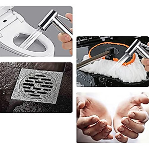 ZLOCYIVHE Hand Shower for Toilet Use Handheld Bidet Sprayer Set Bidet Shower Attachment with Hose Cold Water Brass Cloth Diaper Sprayer Kit