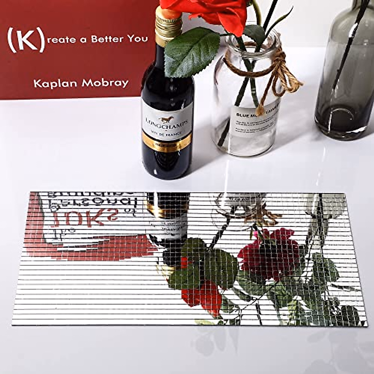 SATINIOR 3600pcs 5 x 5 mm Self-Adhesive Mini Square Glass, Decorative Craft DIY Accessory Mirrors Mosaic Tiles