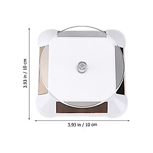 Housoutil Mobile Holder Solar Rotating Display Stand, 10cm/ Load 500g Rotating Turntable Stand for Jewelry Watch Mini Model- White Bracelets Holder