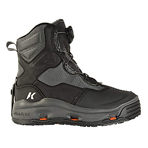 Korkers Men's Darkhorse w Studded Kling-On Soles, Black/Gunmetal, 9