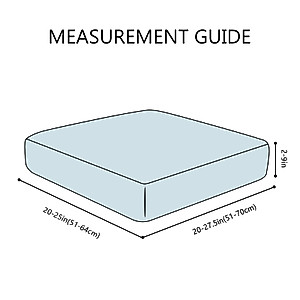 hyha Printing Sofa Couch Cushion Covers, Replacement Individual Seat Cushion Covers, Magic Sofa Covers Washable for Sectional Pets, Pattern Sofa Slipcovers (1 Cushion Armchair, Grey Feathers)