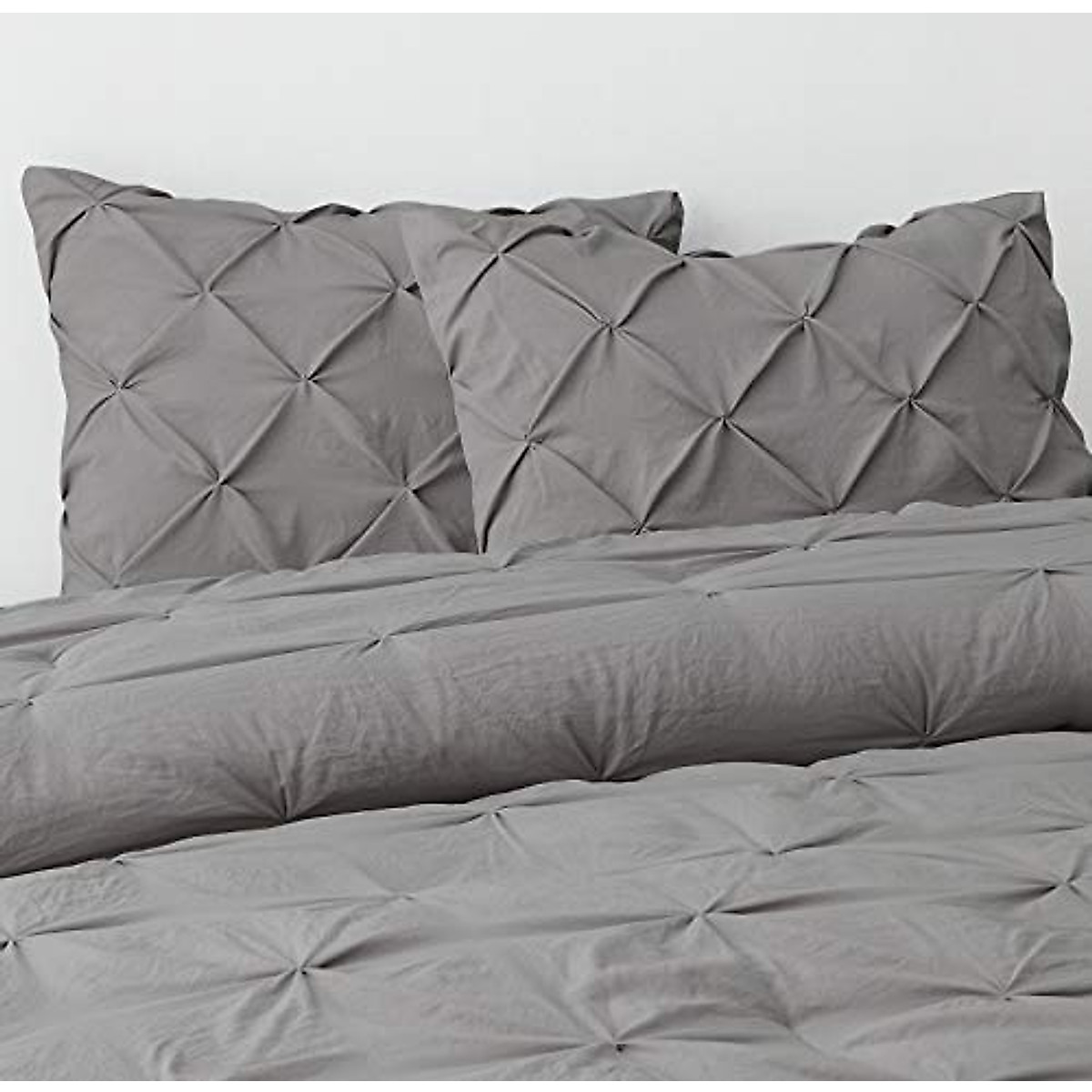 Cozie Mari Ultra Soft Stone Washed Comforter Set, Grey, King
