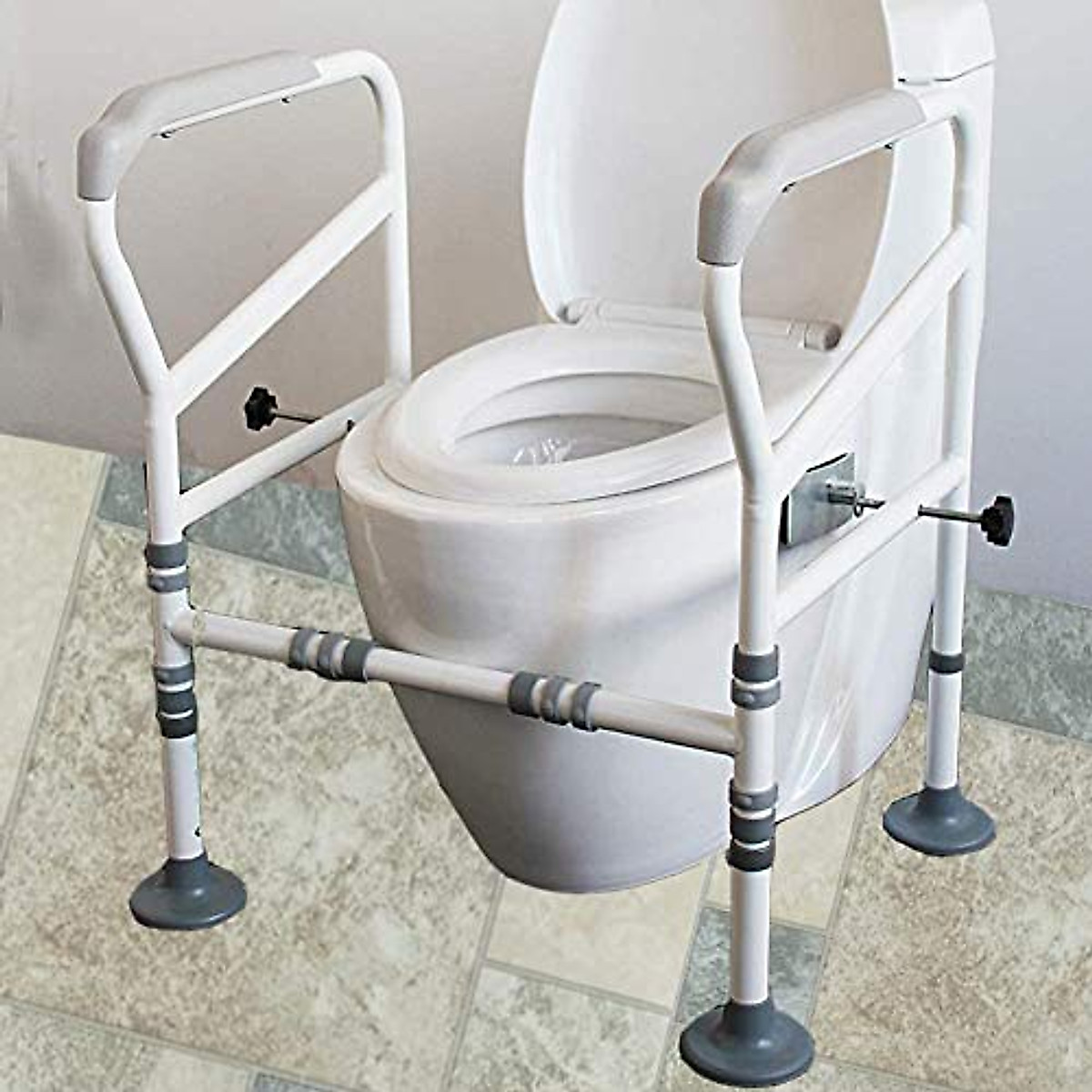 Replacement Feet for Assembly Toilet Safety Feet, Shower Stools and Transfer Bench for Elderly Disable with Upgrade Large Anti-Slip Mat (1-1/8)