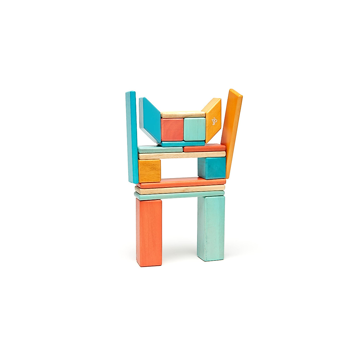 24 Piece Tegu Magnetic Wooden Block Set, Sunset, 1-99 years old