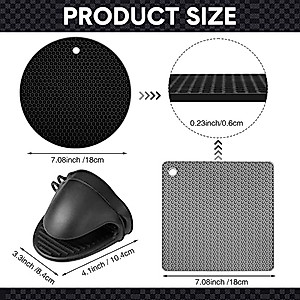 12 Pack Silicone Trivet Mats Hot Pads with Silicone Oven Mitts Non Slip Silicone Pot Holders Heat Resistant Trivet Pads Silicone Cooking for Kitchen Counter Table Placemats