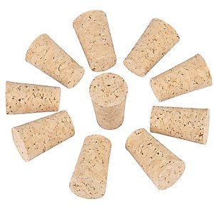 10 Wooden Tapered Cork Plug, Cork Tapered Plug, Wooden Beer Bottle Stopper, Wine Stopper, Leak Proof (Red Wine Bottle 22 * 17 * 35)