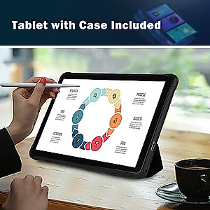 Tablet 10 inch Android Tablets, Android 11 Google Certified Tablet with Case Included, 3GB RAM 64GB ROM 512GB Expand, WiFi Tablet 10" IPS HD Touch Screen Dual Camera Long Battery Life