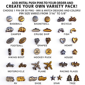 Holy Cow Canvas Personalized Navy Push Pin World Map on Canvas, Customize with Names, Travel Map with Pins Included to Track Your Travels, World Map Pin Board, Travel Themed Gift for People Who Travel