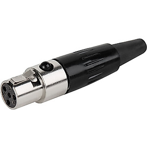 Shure WA330 4-Pin Mini Connector (TA4F) Adapts Small-Diameter Microphone Cable to the Shure Body-Pack Transmitters