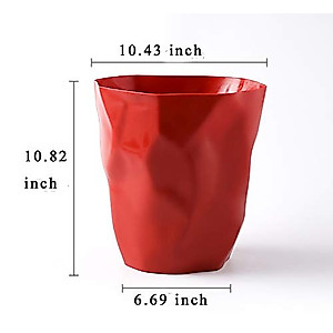 Peacewish Square Red Trash Can Wastebasket, Garbage Container Bin for Bathrooms, Powder Rooms, Kitchens, Home Offices (red, Pack of 1)