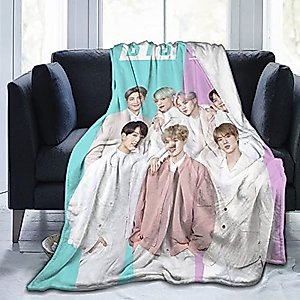 Kpop Merchandise Blanket Ultra Soft Warm Throw Blanket Fuzzy Bedding for Traveling Camping Couch Sofa Gifts 50"X40"