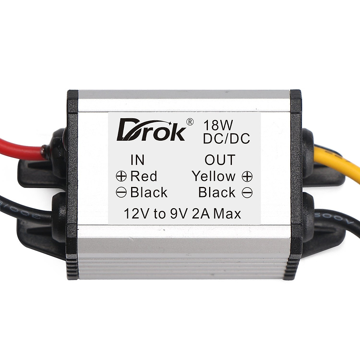DROK® 12V to 9V 2A 18W DC/DC Buck Power Converter Voltage Step Dowm Power Supply Waterproof