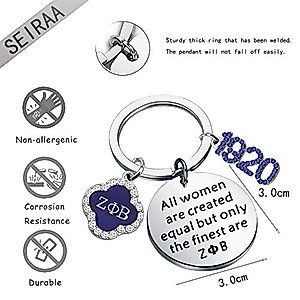 SEIRAA Gift Sorority Finer Women Gift for Her All Women are Created Equal But Only the Finest are Keychain (Keychain)