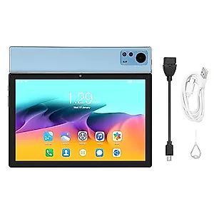 BOLORAMO Tablet Computer, 8GB 128GB Tab M10 10.1 Inch Tablet 3200x1440 Octa Core 8MP 13MP 8800mAh for Work (Blue)