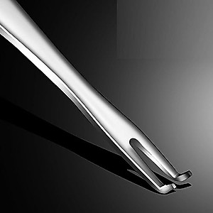 Seafood Tools Shiny Practical Lobster Spoons Smooth for Seafood,Nut Double Headed Seafood Utensils Fruit Fork Crab(Gold)