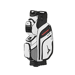 Mizuno BR-D4C Cart Bag, White-Black