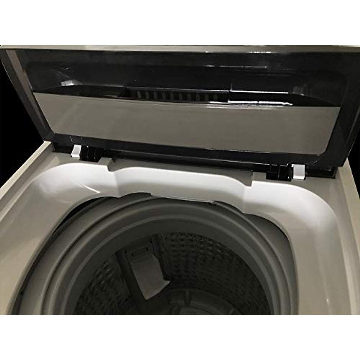 Sonya Full-Automatic Portable Washing Machine Compact Top Load Laundry Washer Spin with Drain Pump, 4 Wash Programs 4 Water Level Selections with LED Display 1.58cu.ft 13 Lbs Capacity, Grey