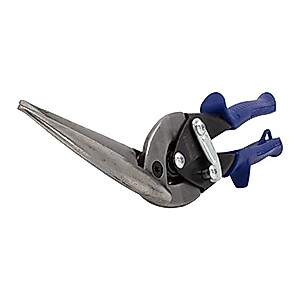 MIDWEST Power Cutters Long Cut Snip - Straight Cut Offset Tin Cutting Shears with Forged Blade & KUSH'N-POWER Comfort Grips - MWT-6516