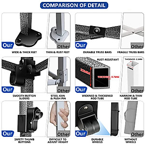 COBIZI 10x20 Pop up Canopy Tent Heavy Duty with 6 Sidewalls, Easy Set-up Commercial Outdoor Party Tent, 100% Waterproof Wedding Tent Gazebo, 3 Height Adjustable with Wheeled Bag,White