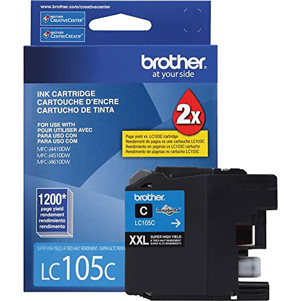 Brother Lc105c Lc105c Innobella Super High-Yield Ink, Cyan
