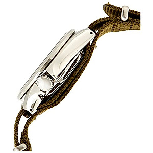 SEIKO Men's 5 Sports Stainless Steel Automatic Watch with Nylon Strap, Green, 22 (Model: SRPE65)