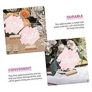 TOKIDNY 10 Pcs Hexagonal Table Dining Room Table Decor Reception Table Number Wedding Sign Dinner Table Decor Wedding Decor Cafe Table Numbers Wedding Place Sign Acrylic Table Numbers Sign