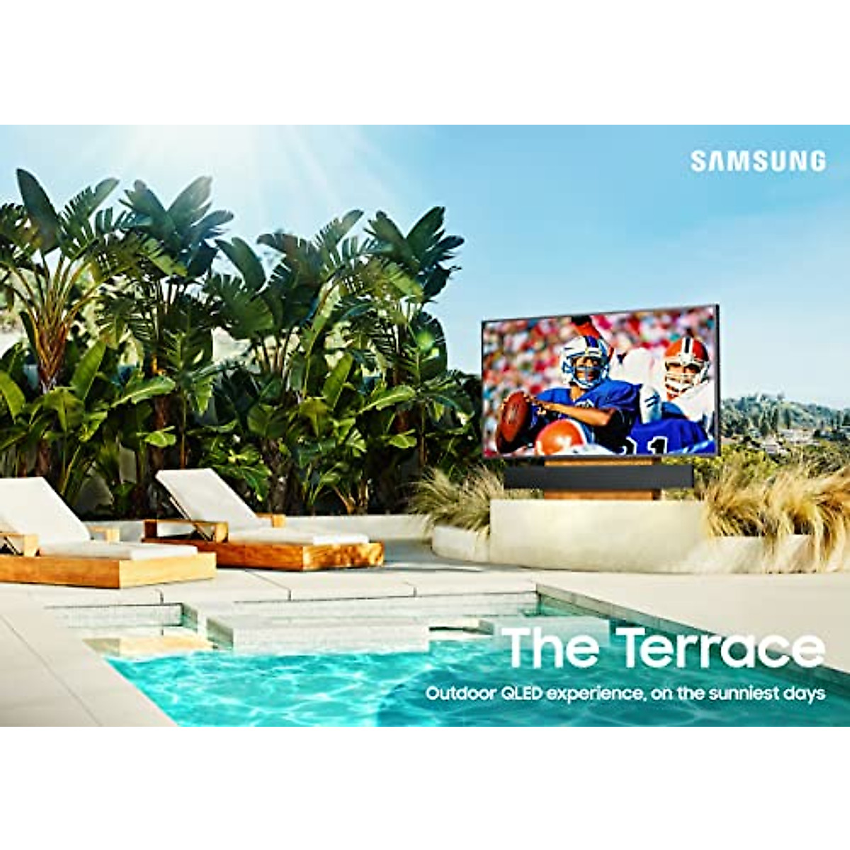 SAMSUNG 65-Inch Class Terrace Full Sun Outdoor QLED 4K Smart TV with Alexa Built-in QN65LST9TAFXZA, 2021 Model (Renewed)