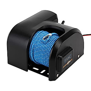 Camco TRAC Outdoors AnchorZone 20 Electric Anchor Winch | Features a High-Efficiency 12-Volt DC All-Steel Gear Motor, 100-Feet of Pre-Wound Braided Rope, and has a Max Capacity of 20lbs (69000)
