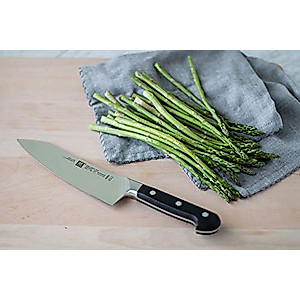 ZWILLING Pro 7-inch Rocking Santoku Knife, 7'', Black/Stainless Steel