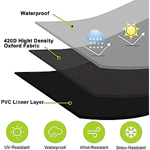 Rilime Fire Pit Cover Square for PAPABABE 45" Fire Pit Pagoda,Heavy Duty 420D Outdoor Fireplace Wood Fire Pit Cover