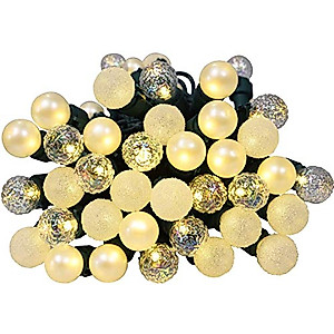 Lycklig Globe String Lights, 19Ft 70 LEDs Mix-Ball Fairy Lights Plug in Christmas Decor String Lights Outdoor Indoor for Tree Patio Party Garden Yard Gazebo Wedding Warm White Ul Listed