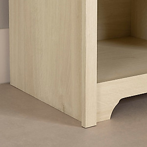 South Shore Fusion 1-Drawer Nightstand-End Table with Storage, Bleached Oak