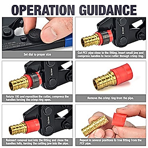 Copper Ring Removal Tool Decrimping Tool for ASTM F1807 1/2",3/4"and 1" PEX Ring
