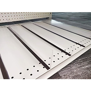 Sightline Display Magnetic Shelf Dividers - 25 Pack - Shelf Retainer with Magnetic Base - Clear, Thin, Flexible Plastic 18"L x 3"H x 0.5"W x 0.020” Shelf Dividers for Stores, Cabinet Gondola Dividers