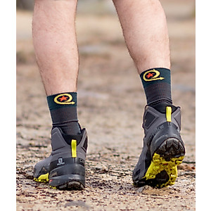 Farm to Feet Damascus Lightweight Merino Wool Crew Socks, Charcoal, Medium