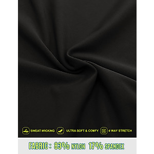 Womens Tennis Dress, Workout Dress with Built-in Bra & Shorts Pockets Summer Dress for Golf Athletic Dresses for Women Black