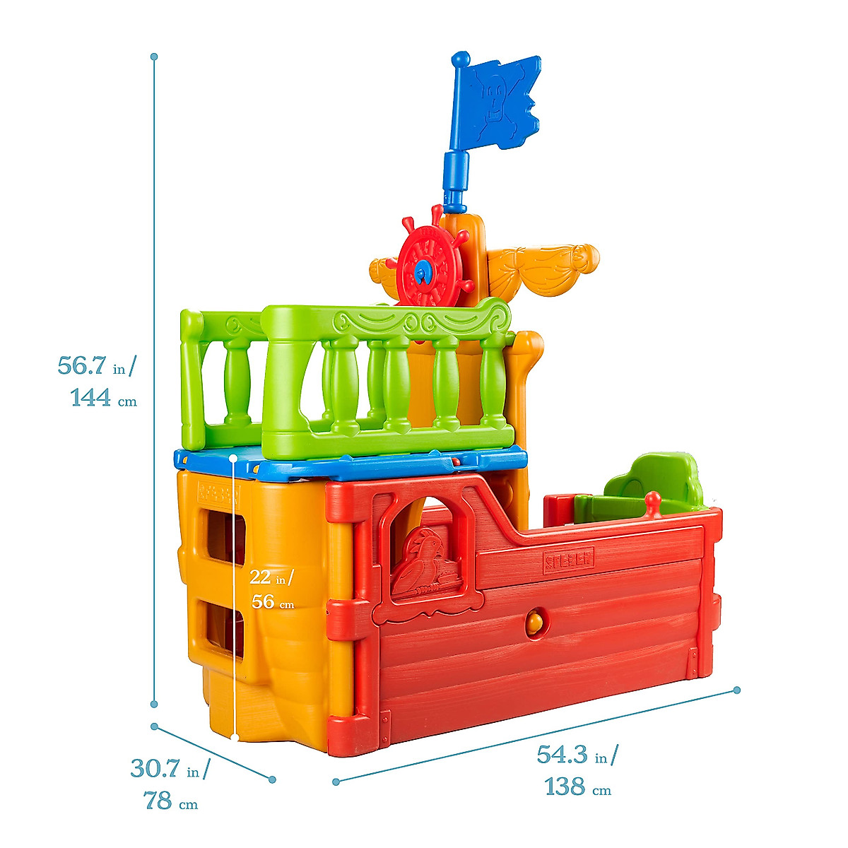 ECR4Kids Buccaneer Boat, Play Structure, Assorted