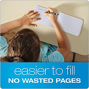 Oxford Jr. Composition Notebooks, Half Size, 4-7/8 x 7-1/2 Inches, Wide Ruled Paper, 80 Sheets, Assorted Primary Covers, 6 Pack (63779)