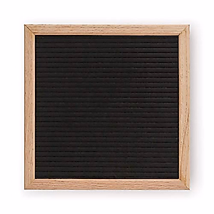 DesignWorks Ink Felt Letterboard with Stand - 10 x 10 in Changeable Letter Board with White Letters and Black Felt for Announcements, Milestones, First Day of School, Office, and Classroom