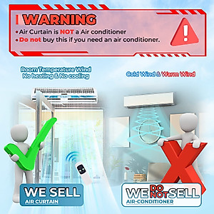 Crispaire 36'' Air Curtain Magnetic Door Switch Included 2 Speeds 2559FPM/1527CFM Uncooled & Unheated Super Power Commercial Indoor Easy-Install Industrial 110V (36''-Door Switch)