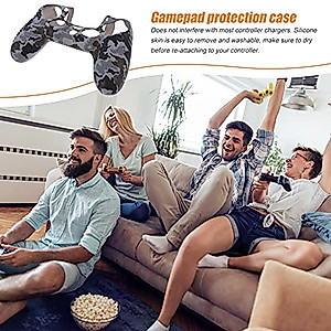 OSALADI Gamepad Anti- Slip Sleeve Silicone Cover Case for Game Console Handle Compatible for PS4 Slim pro